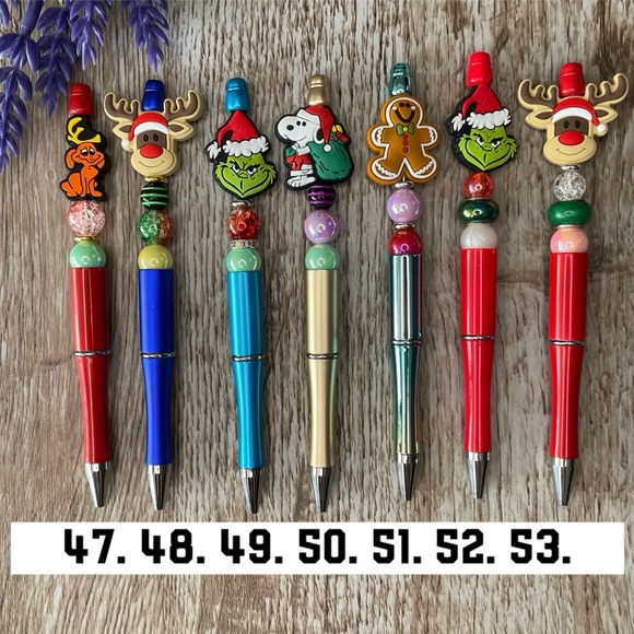Hand Crafted | Office | Handcrafted Christmas Pens Beaded Unique ...